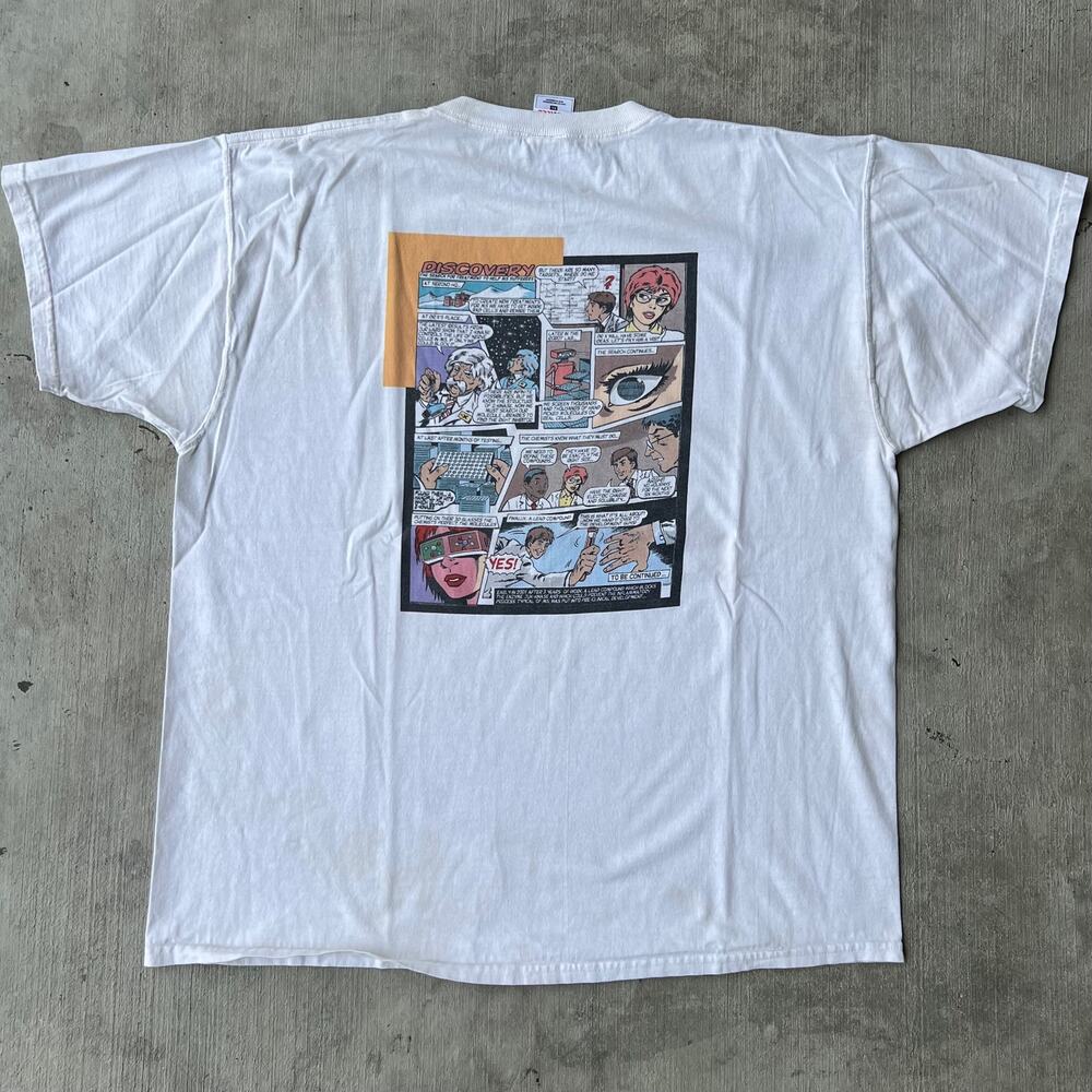 Vintage Serono Biotech Comic Strip Tech White Graphic… - Gem